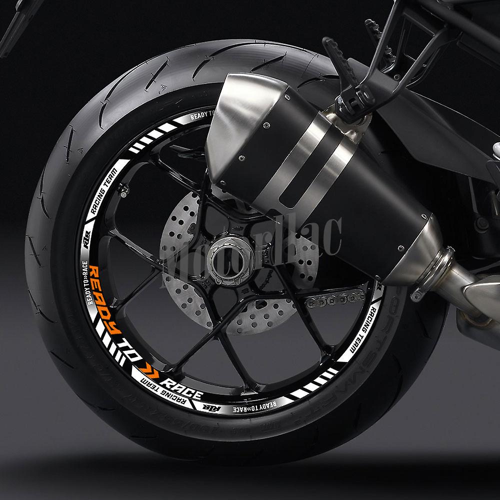 Reflective Motorcycle Wheel Sticker Rim Hub Stripe Decal Ready To Race ...