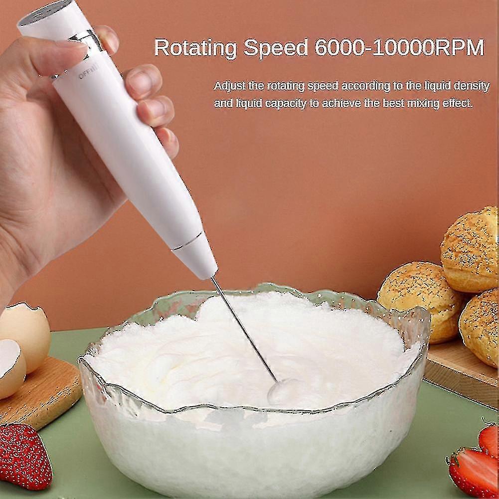 Milk Coffee Frother Handheld Foam Maker Drink Mixer Electric Whisk For ...