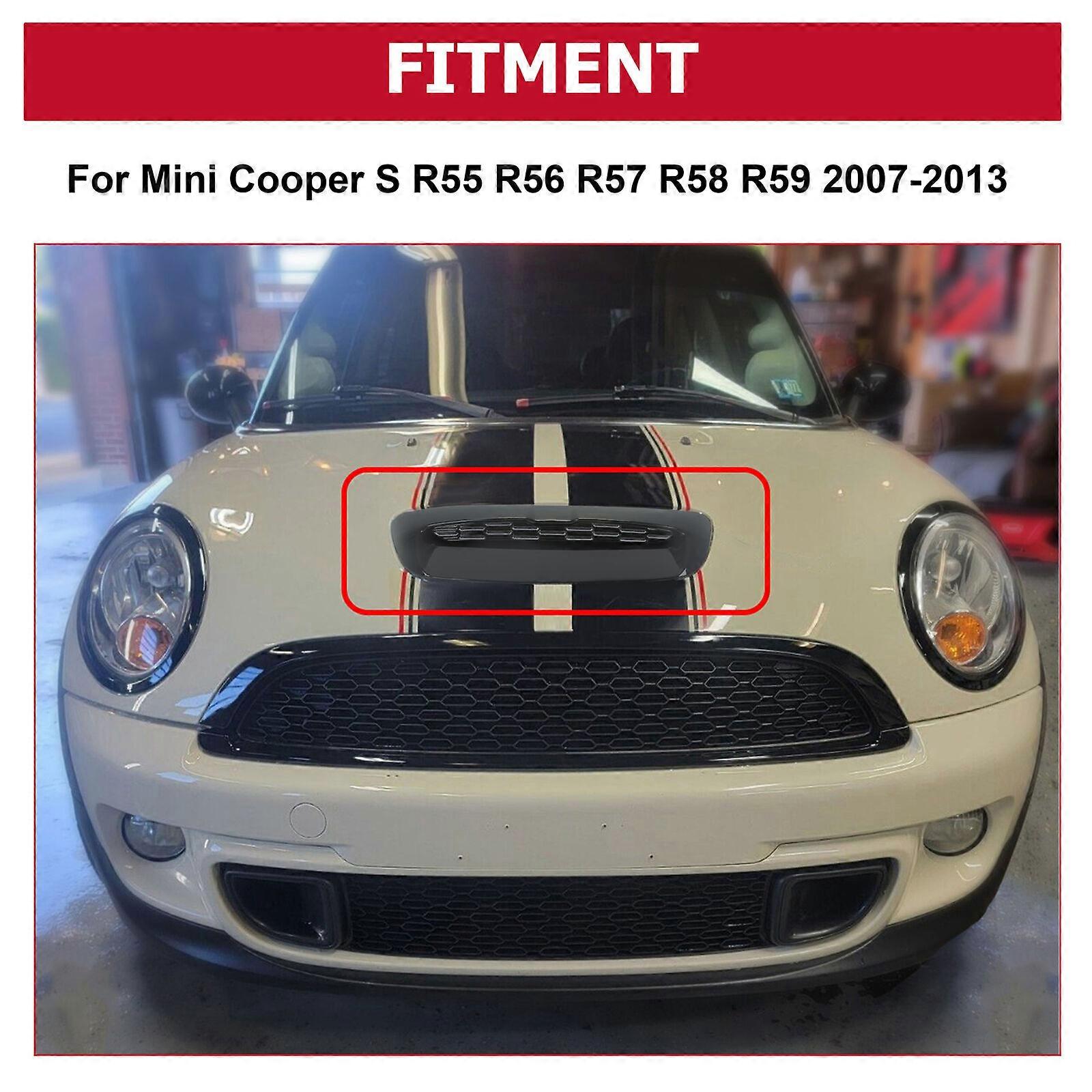 LBQ ABS Front Engine Bonnets Hood Vent Scoop For Mini Cooper S R55 R56 R57 R58 2013-17 Glossy ...