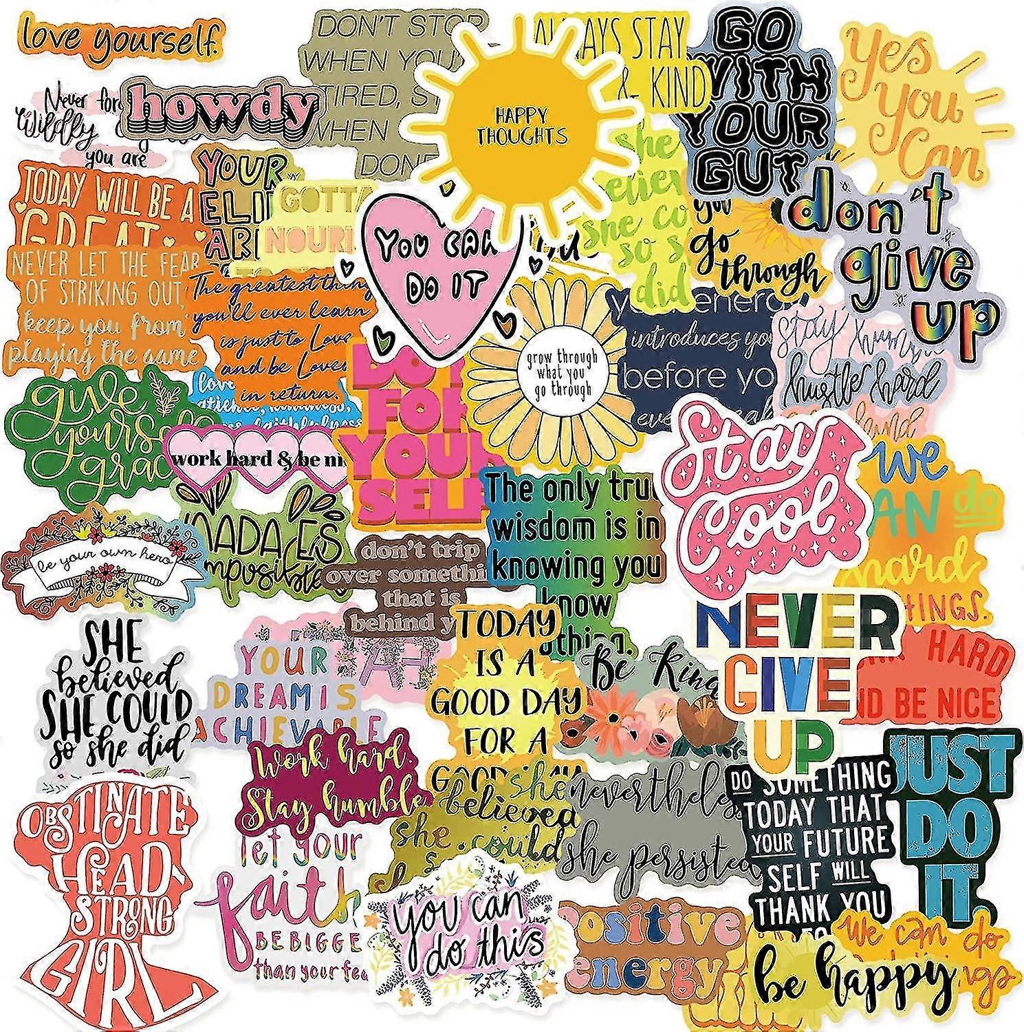 Inspirational Stickers, Motivational Quotes Stickers, Aesthetic ...