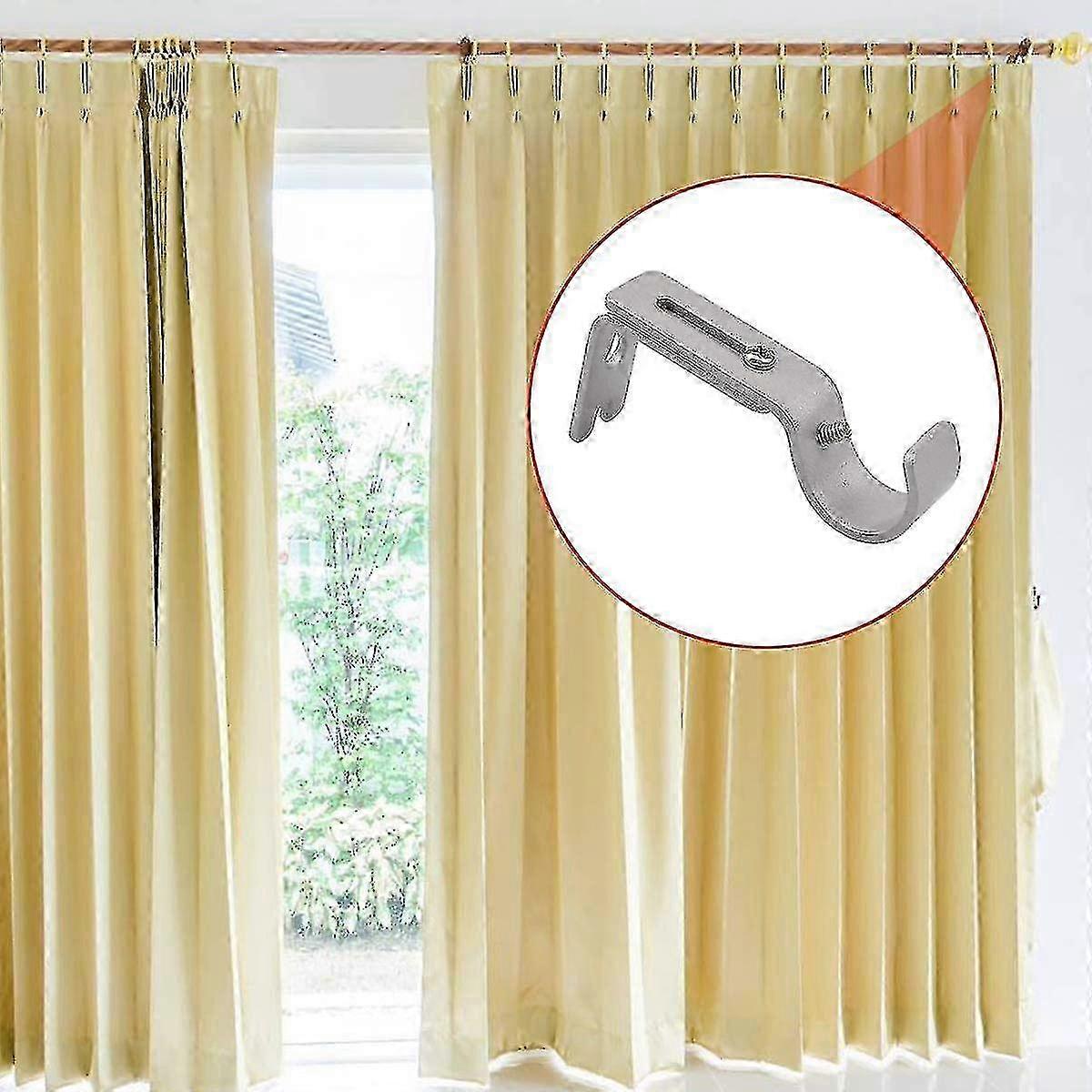 Curtain Brackets, Set Of 2 Curtain Rod Brackets, Adjustable Heavy Duty ...