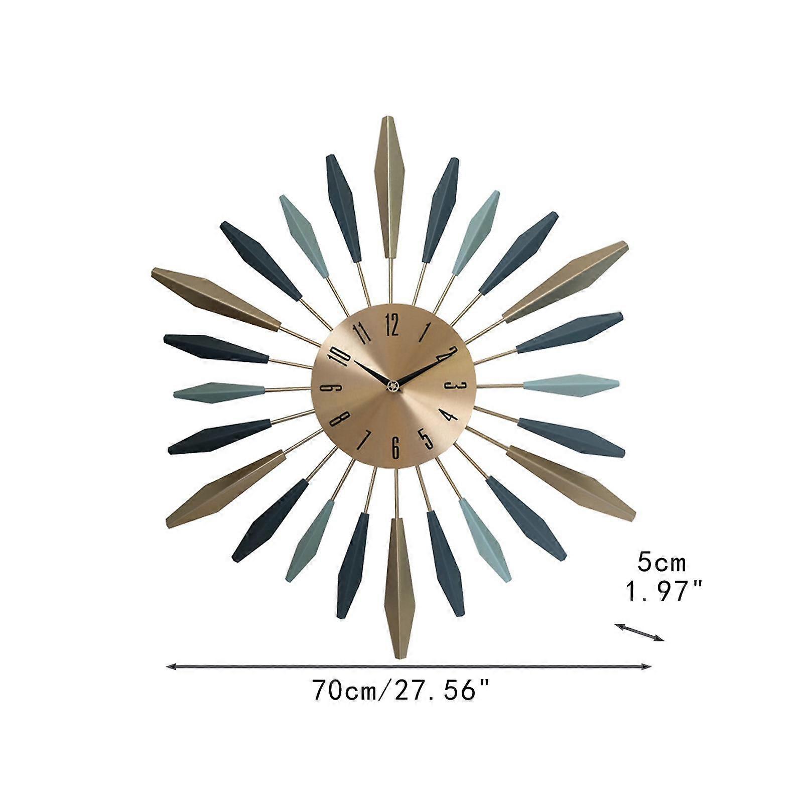 Large Wall Clock Silent Mid Century Wall Clock for Bedroom Indoor Study ...