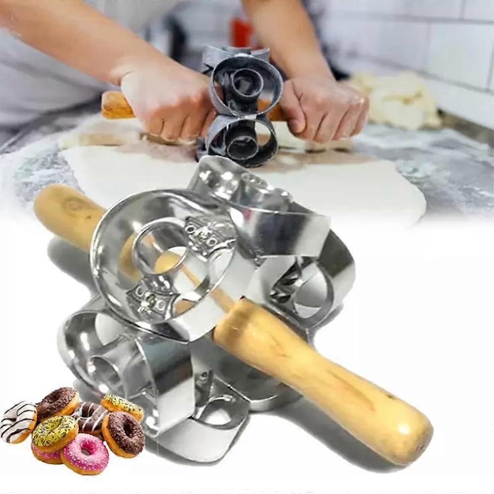 Donut Mold,Donut Cutters,Donut Molds for Baking,6-Cavity Stainless ...