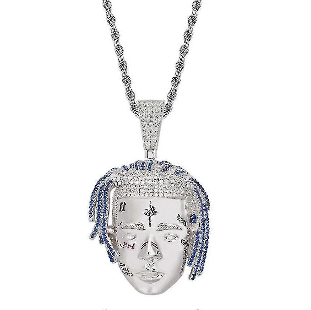 2PCS Hip-hop Rap Rapper Xxxtentacion Necklace Rope Chain Pendant Bling ...
