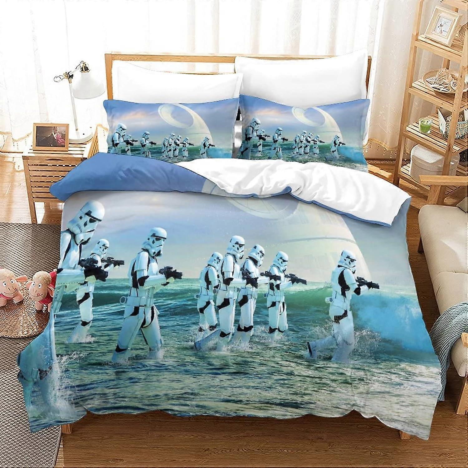 D Star Wars Bedding Set Kids Teens Adults Duvet Cover Set Sci-Fi Movie ...