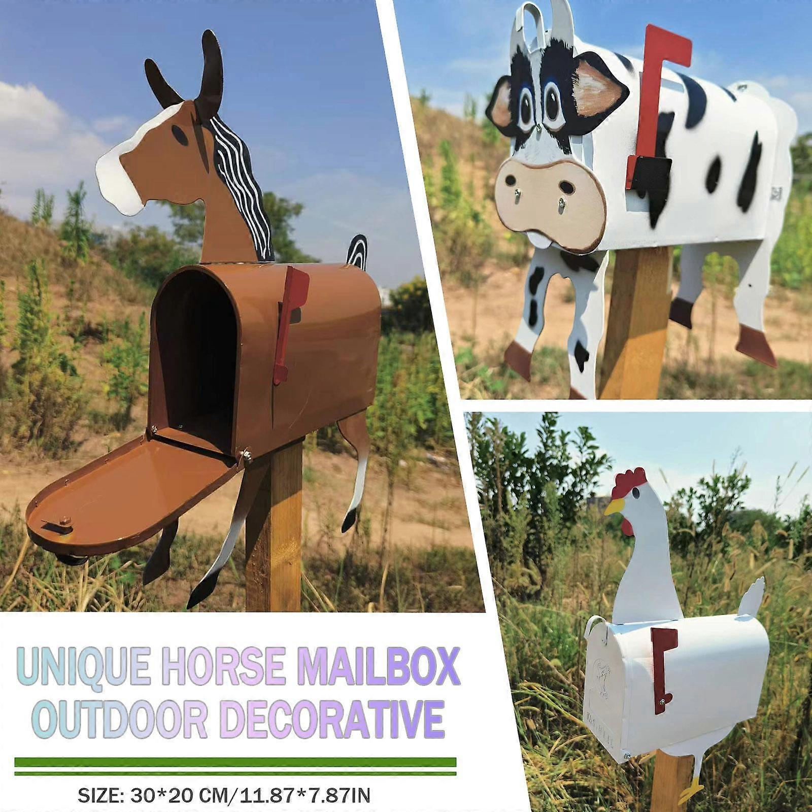 Unique Horse Mailbox Outdoor Decorative Letter Post Metal Box| Mail T6M ...