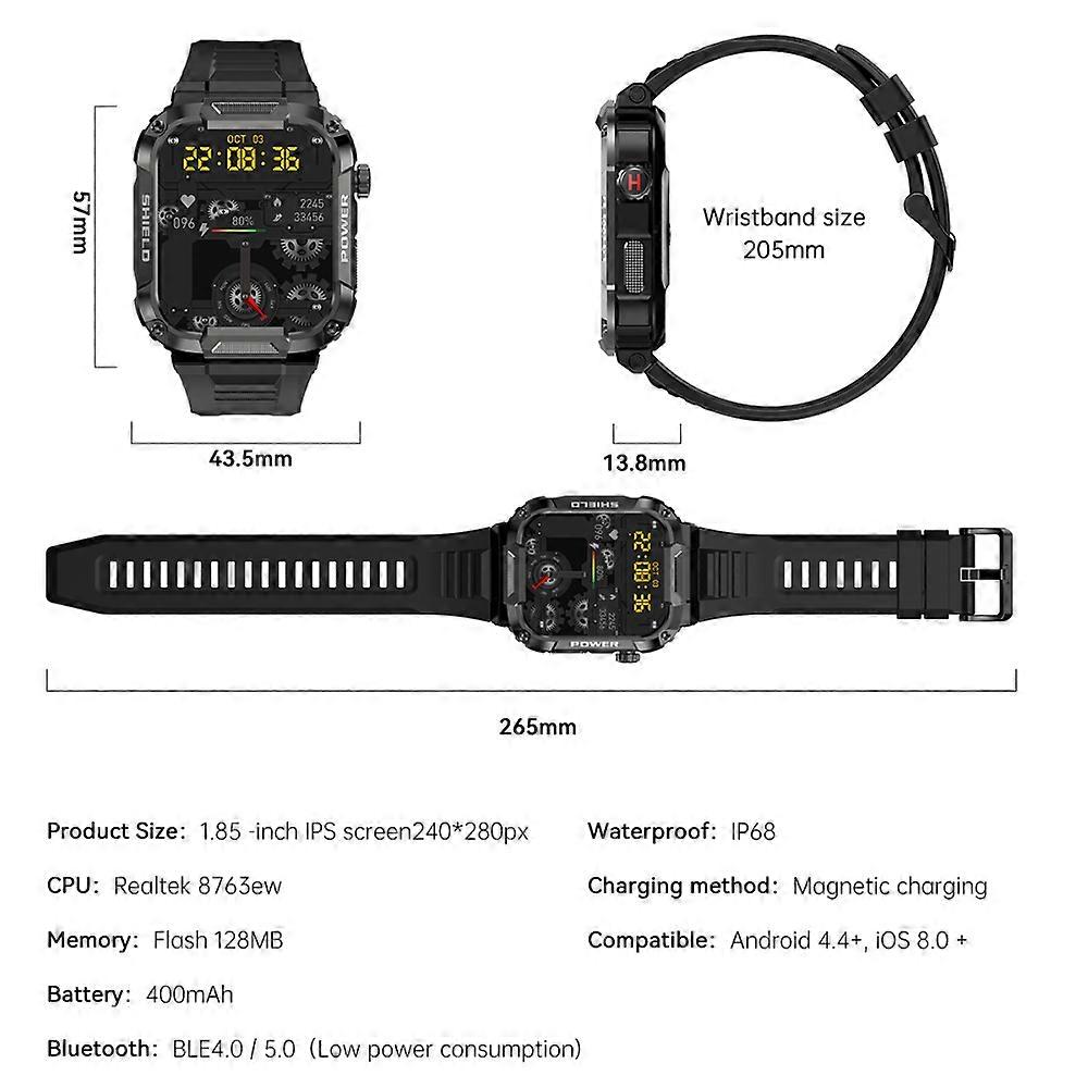 2023 New Men's Smartwatch Chip 1.85 inch TFT Resolution Fitness Tracker ...