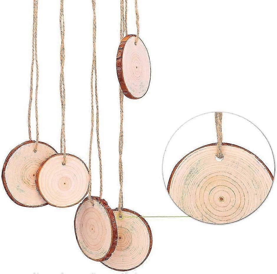 Natural Wood Washers, Raw Natural Drilled Hole Wooden Circles For Diy ...