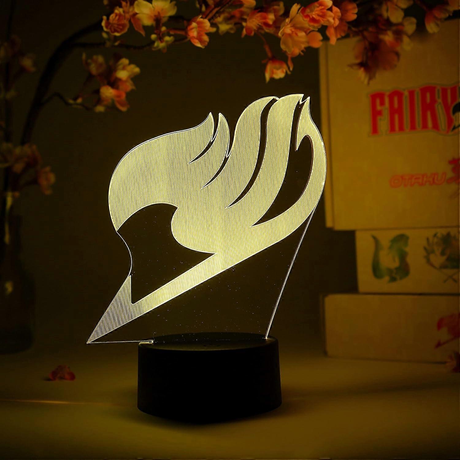 Fairy Tail Guild Mark Otaku Lamp Fairy Tail Anime Lamp Figure Night ...