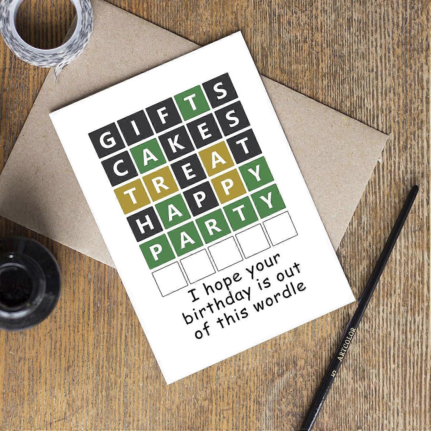 Funny Wordle Birthday Card for Friends - Wordle Lover's Birthday ...