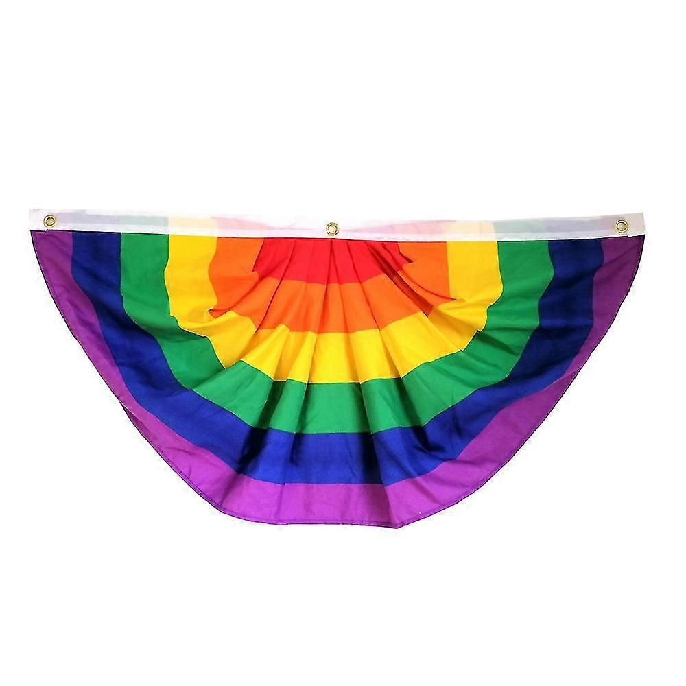 1/2/4/6/8pcs Pride Pleated Fan Flag Rainbow Pride Bunting Flag Gay ...