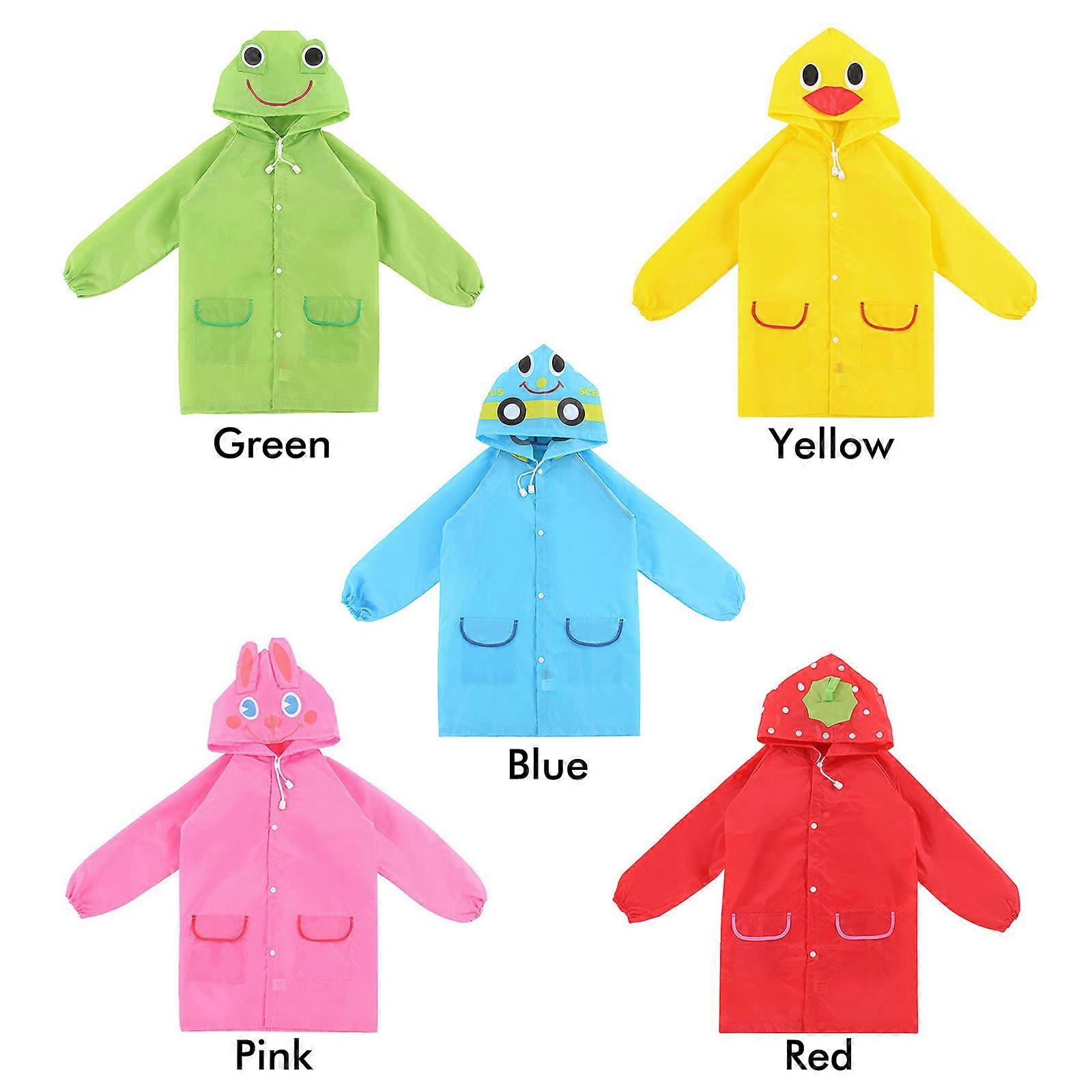 New Kids Raincoats for Girls Boys Rain Poncho Toddler Rain Jacket 3D Cartoon Rain Suit Children ...