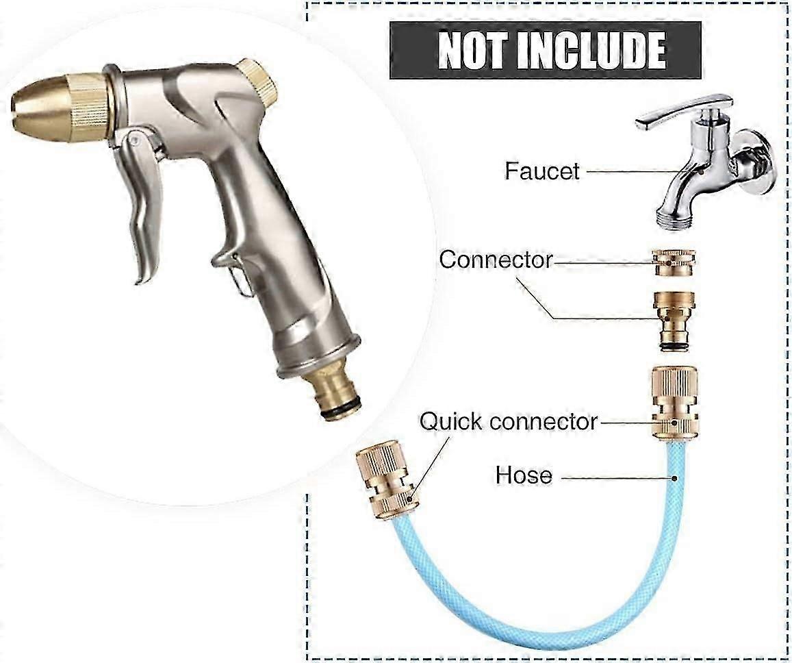 Garden Spray Gun Metal Adjustable Garden Watering Spray High Pressure ...