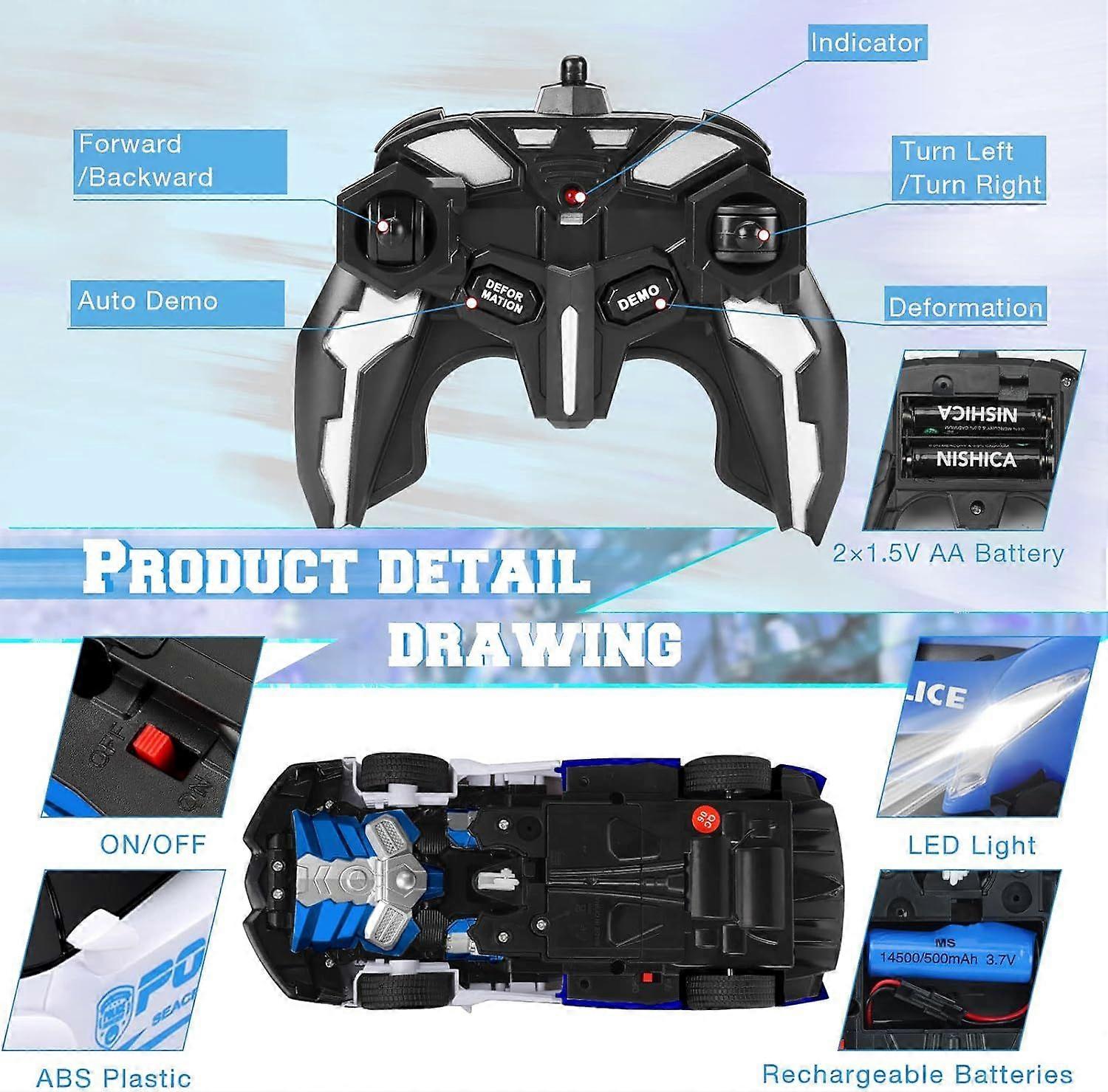 SBSG Dolanus Remote Control Car - Transform Robot RC Cars Contains All ...