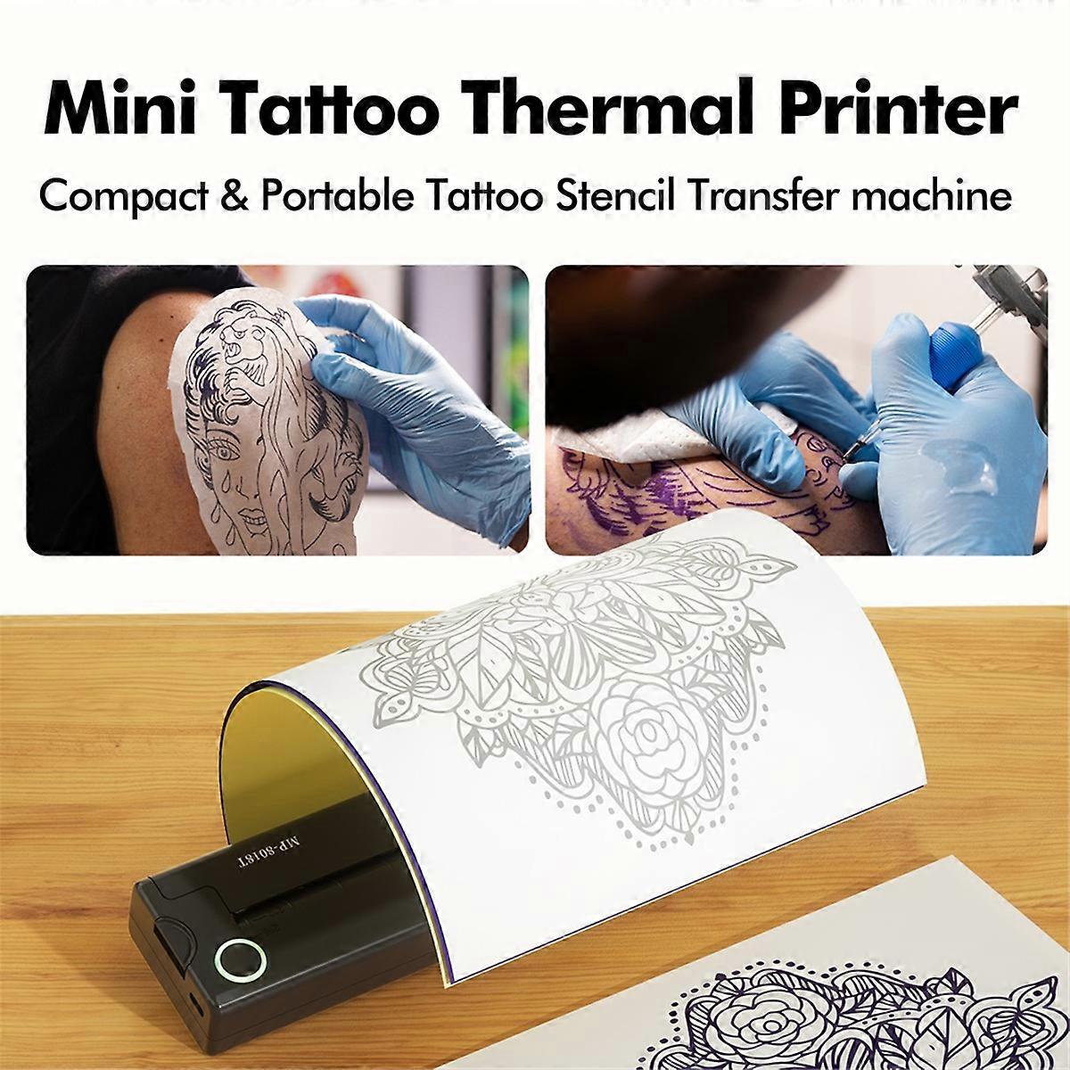 A4 Portable Printer Wireless Thermal Bluetooth Tattoos Printer Mini Thermal Printer A4 Paper ...