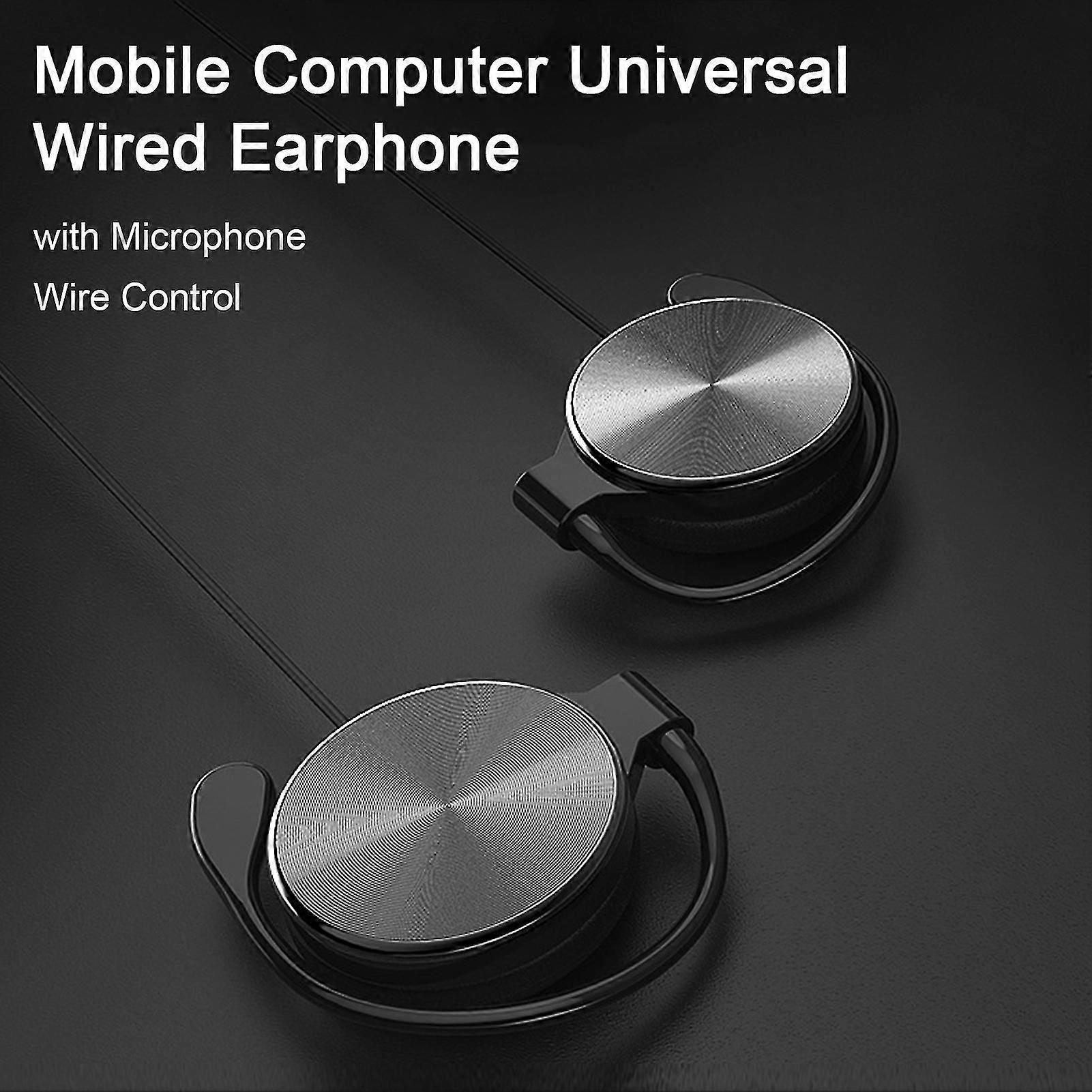 Wired Earphone Ear-hook with Microphone 3.5mm Ports Not In-ear Wire ...