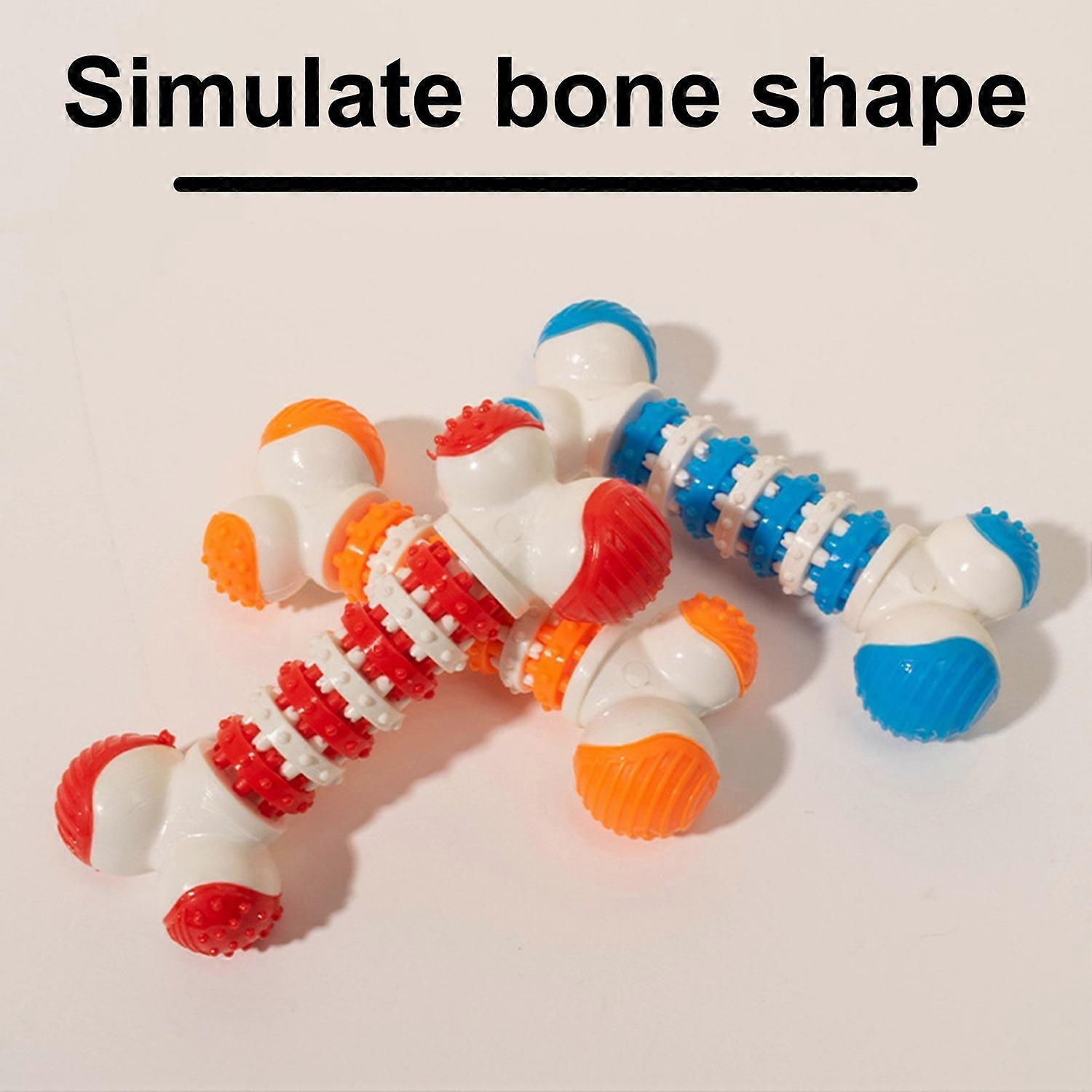 Indestructible Dog Chew Toys Interactive Puppy Teeth Bone Toy Teeth ...