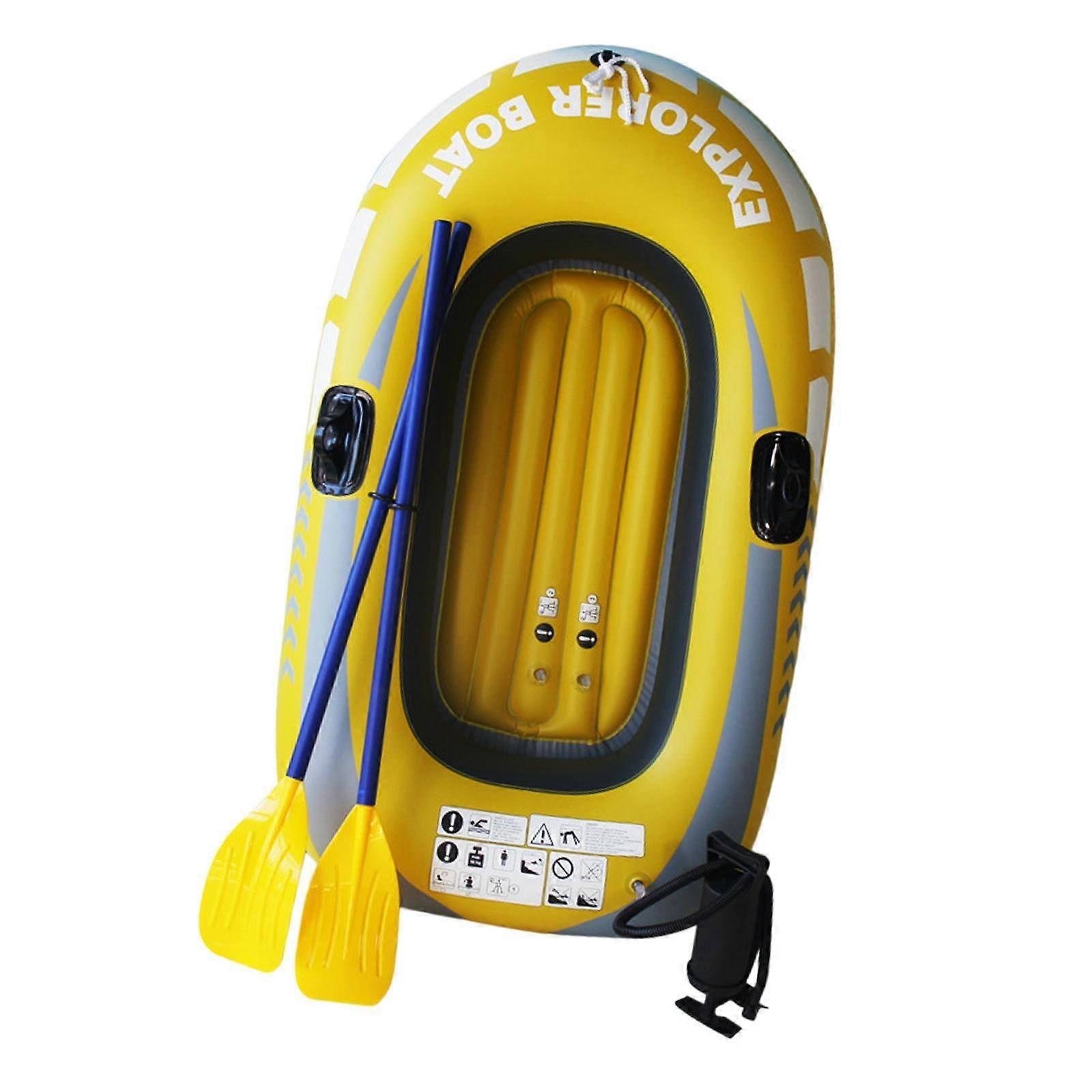 Inflatable Dinghy Boat Inflatable Kayak with Oar Mounts Water Raft ...