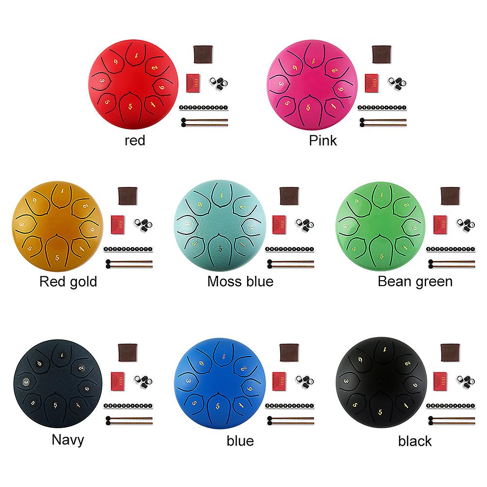 Tunga trumma 6 tums stål tunga trumset 8 tune hand pan trumdyna ...