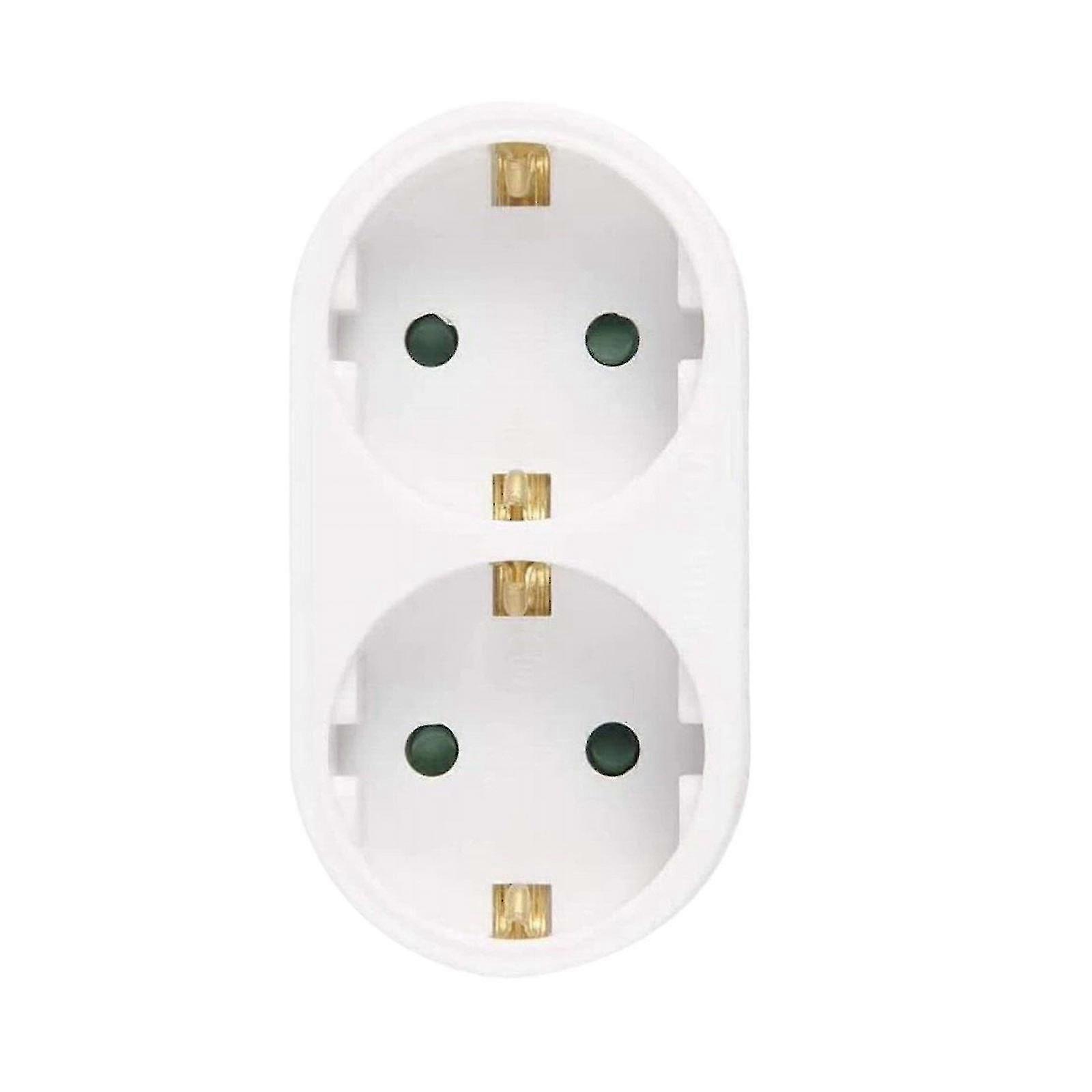 2 Slot Double Plug Multiple Plug Socket Multi Plug Adapter Horizontal T ...