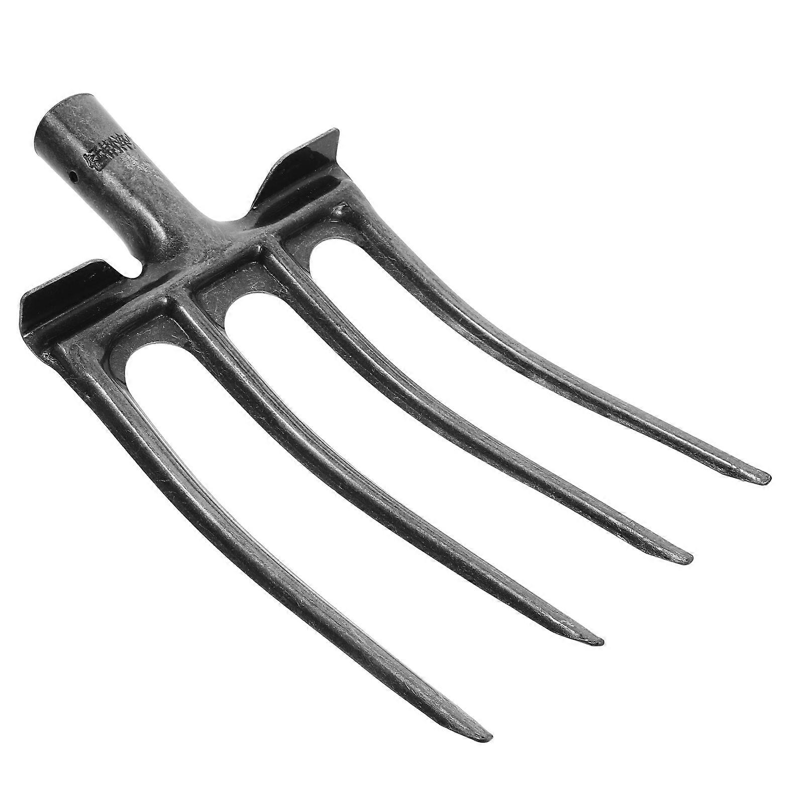 Steel Four Teeth Fork for Farming Silver Durable Construction with ...