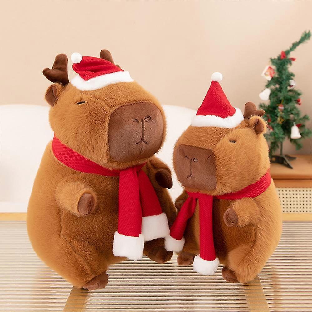 40cm Christmas Capybara Plush Toy, Soft & Cuddly Capybara Santa Doll ...