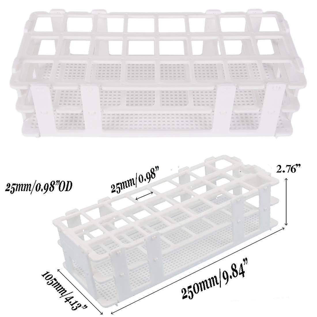 2pcs Plastic Test Tube Rack 24 Holes Lab Test Tube Rack Holder For 25mm ...