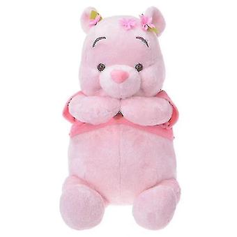 Ny Sakura Cherry Blossom Pink Pooh Bear Plys Fyldte Legetøjsdukker 22cm ...