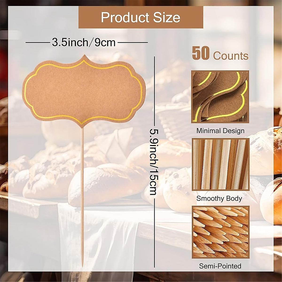 50PCS Chalkboard Cupcake Toppers Picks Charcuterie Board Buffet Labels ...