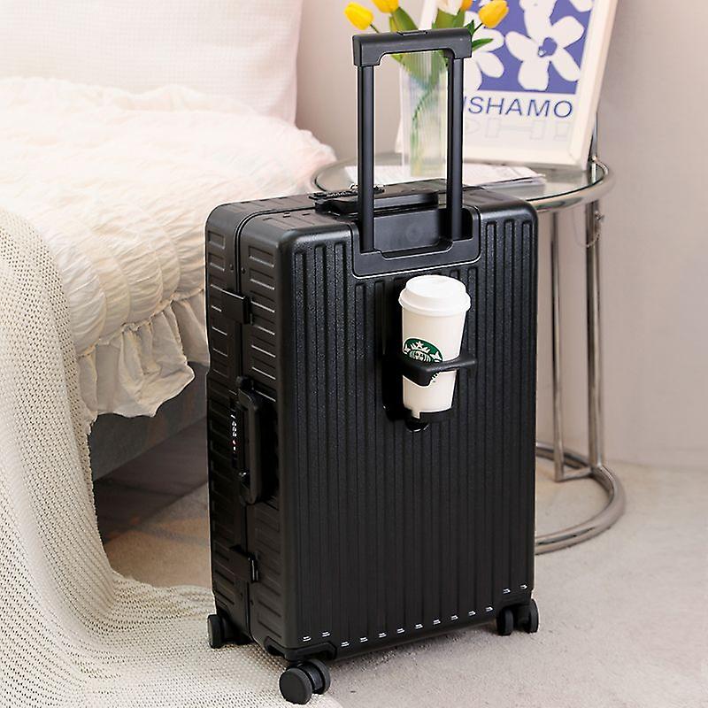 2023 Aluminum Frame Travel Suitcase On Wheels Usb Front Opening Lightweight Luggage Combination ...