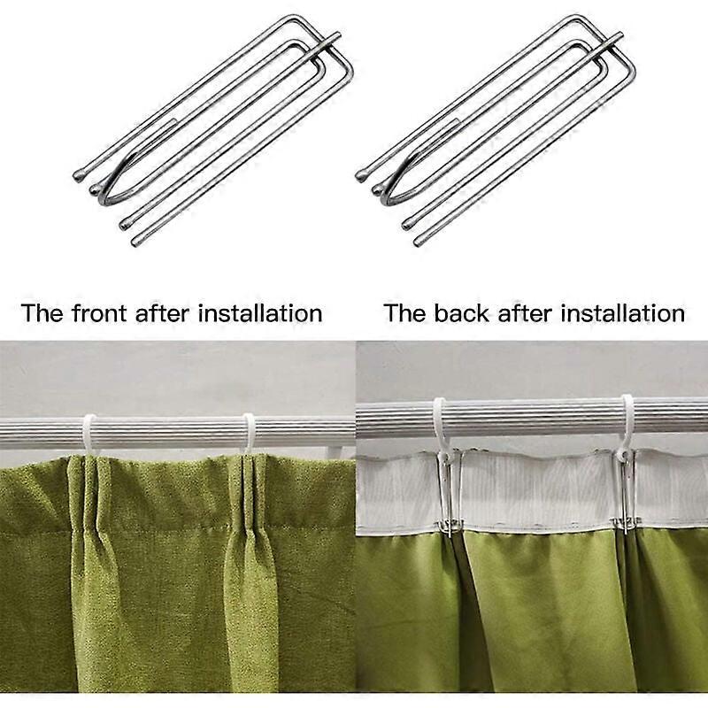 25 Pieces Stainless Steel Curtain Claw Hooks Window Curtain Door Clamp ...