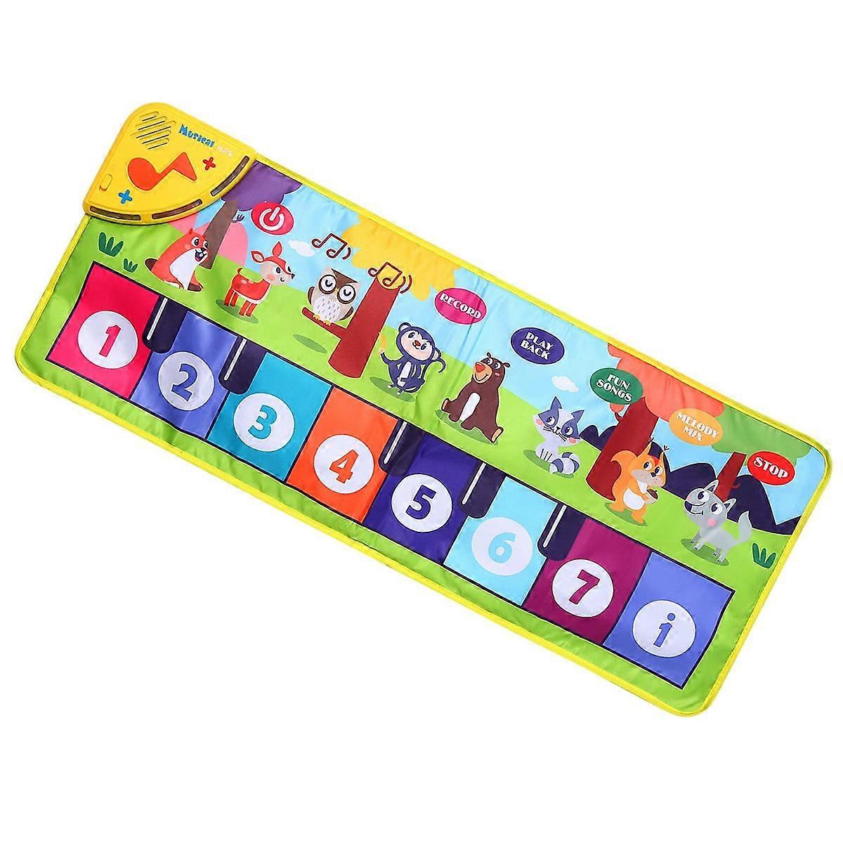Music Game Mat Musical for Kids Floor Keyboard Dance Mat with 8 Animal ...