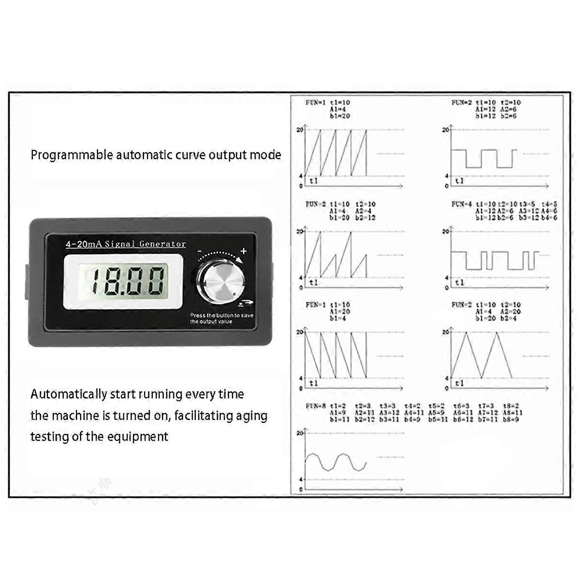 2Pack 4-20MA Current Loop Signal Generator 0.01 Precision Two-Wire PLC ...