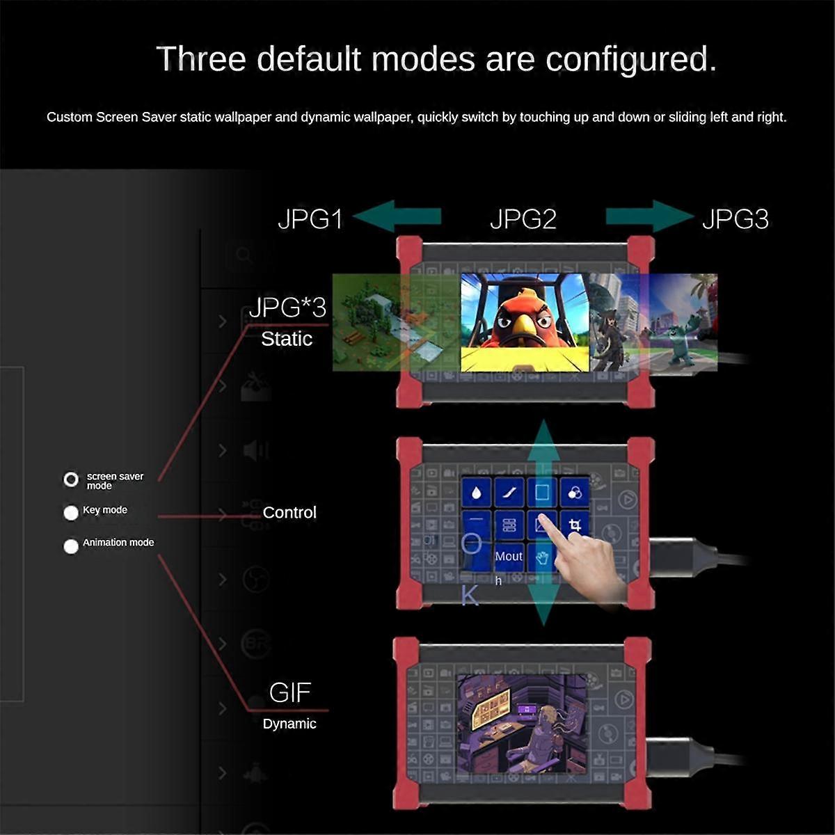 4K HD Capture Card Live Broadcast Console Stream Box Visual Smart Custom Keyboard Stream Deck ...