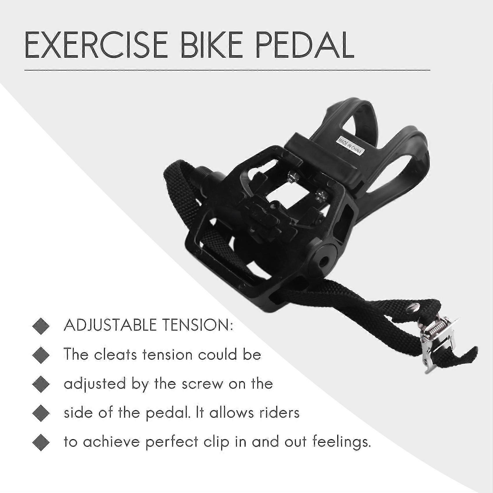 Spinning Bike Pedal Aluminum Alloy Spd Pedal With Toe Clips & Cleats ...