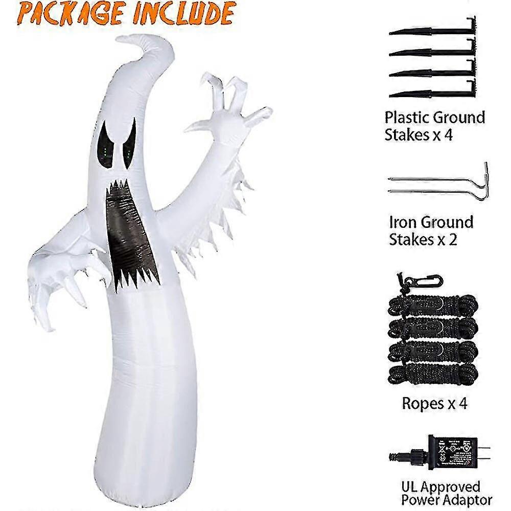 For 240cm Halloween Inflatable Scary Ghost With Color Changing Led Home ...