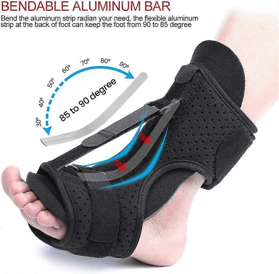 PIAO Adjustable Foot Brace Plantar Fasciitis Night Splint Foot Drop ...