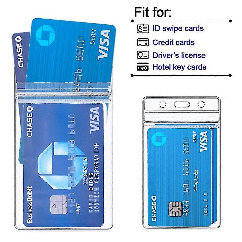 20 Pcs Id Badge Covers, Waterproof Id Badge Holder Vinyl Badge Holder ...