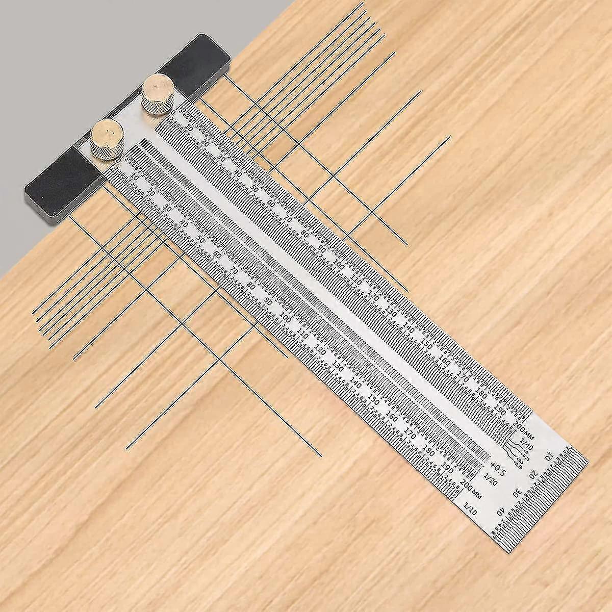 Marker T Ruler High Precision Woodworking Scale Marking Ruler With Hole ...