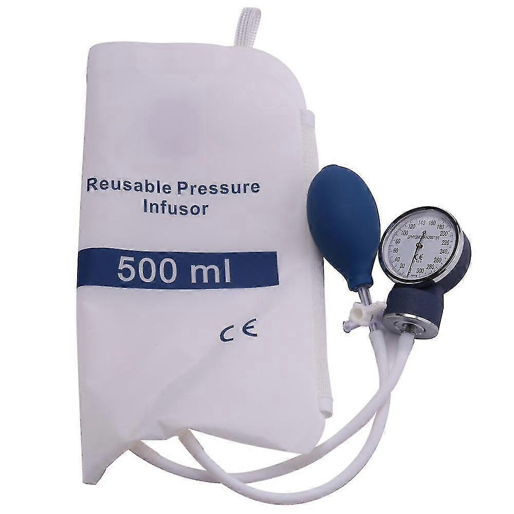Infusion Pump Pressure Bag 500ml With Gauge And Hand Pump Ball Reusable ...