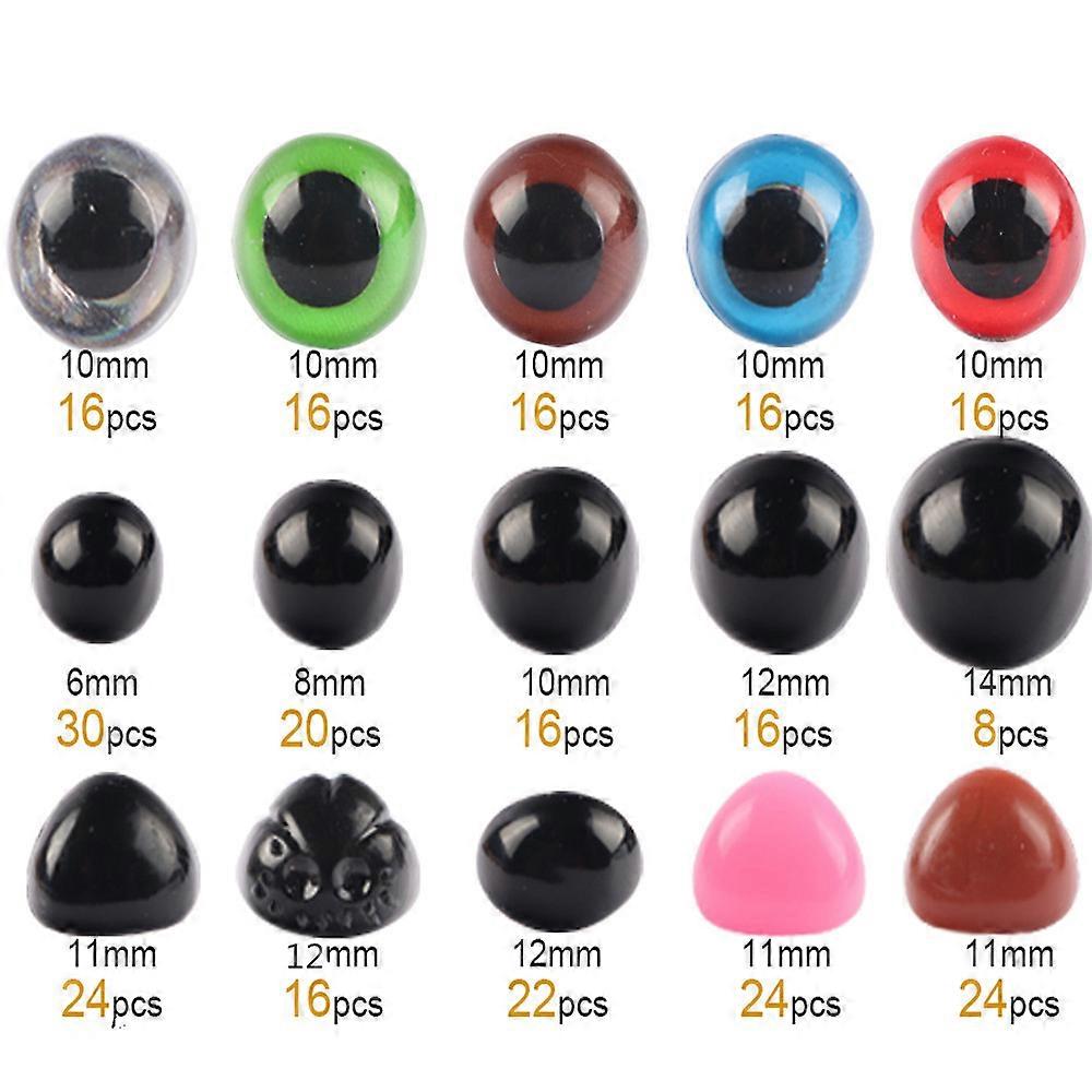 560pcs Plastic Safety Eyes and Noses for Amigurumi Crochet Crafts Dolls ...
