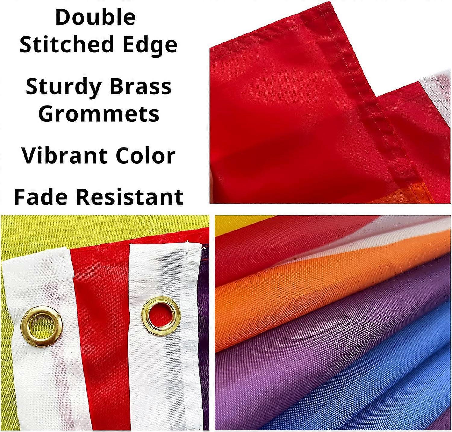 Gay Pride Rainbow Flag 3x5 Feet, Pride Month Flag, LGBT Flag Female ...