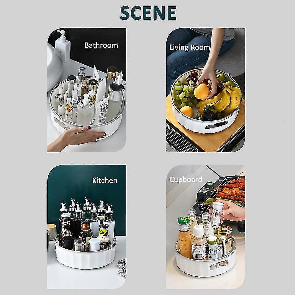 Revolving Spice Rack Kitchen Storage, Swivel Tray Revolving Base ...