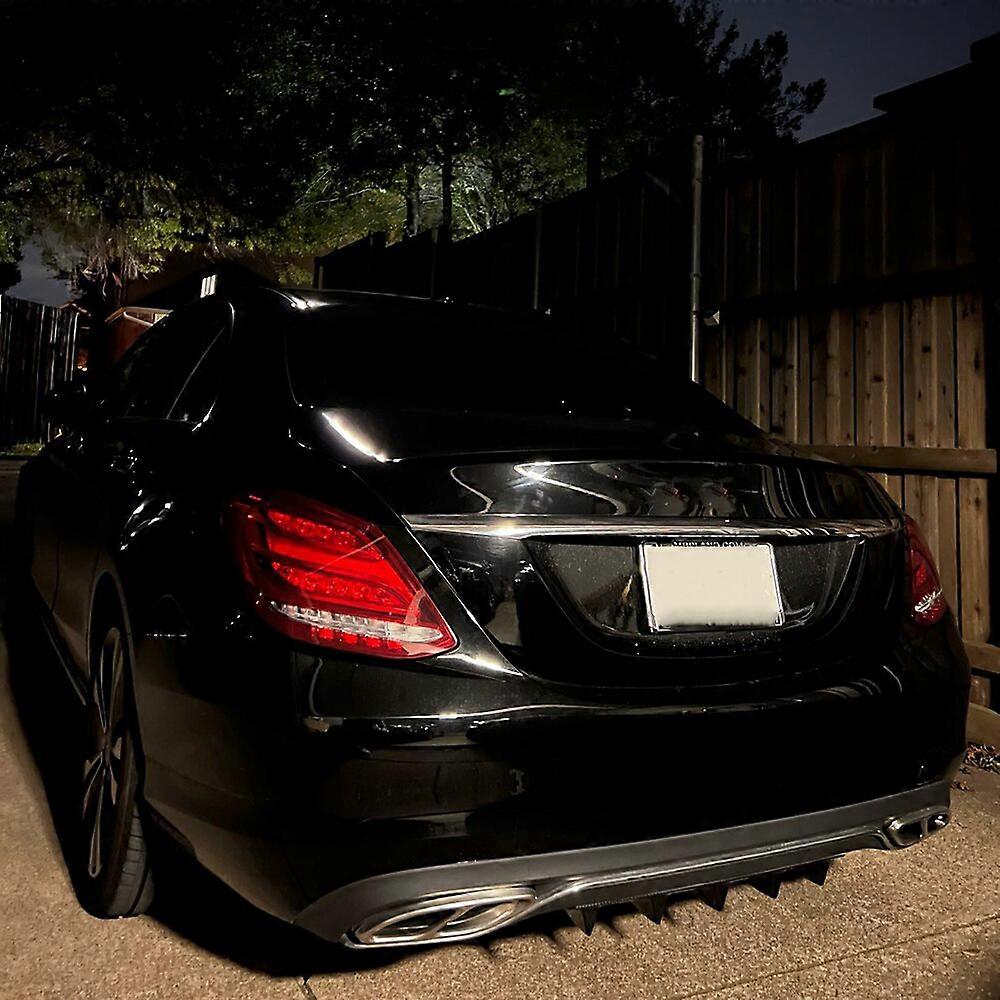 3/5 Shark Fin Car Rear Bumper Lip Diffuser Spoiler Sticker Protector ...