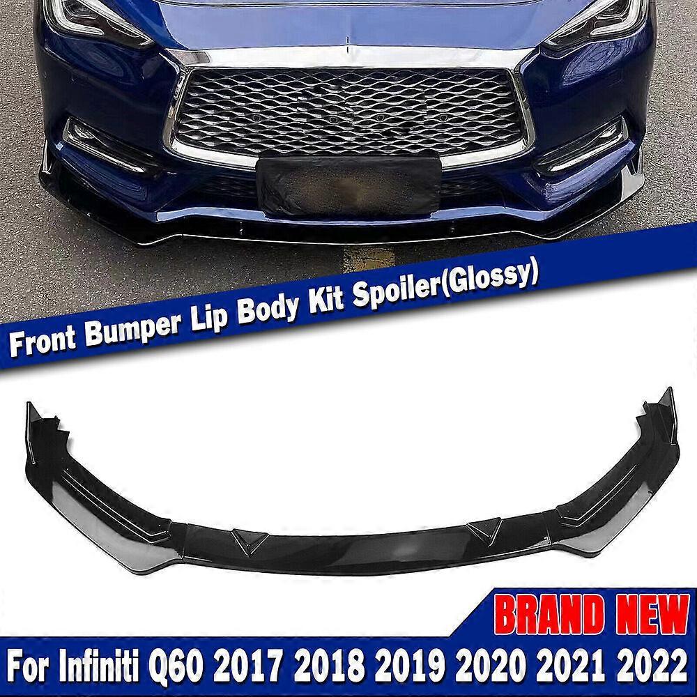 Car Front Bumper Splitter Cover Kit For 2017-2021 2019 Infiniti Q60 ...