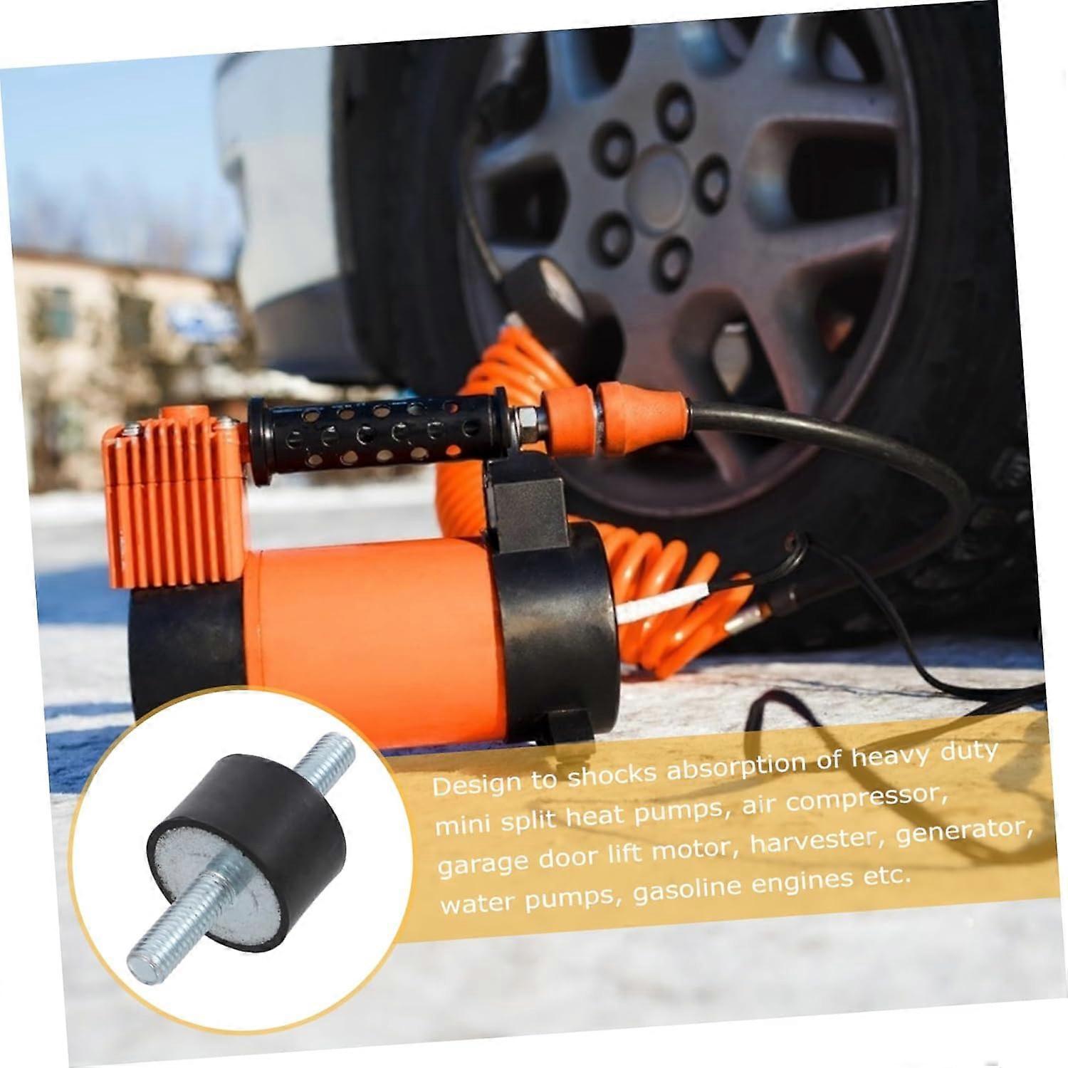 4 Pieces M10 Rubber Shock Absorber Double External Thread Rubber Anti ...