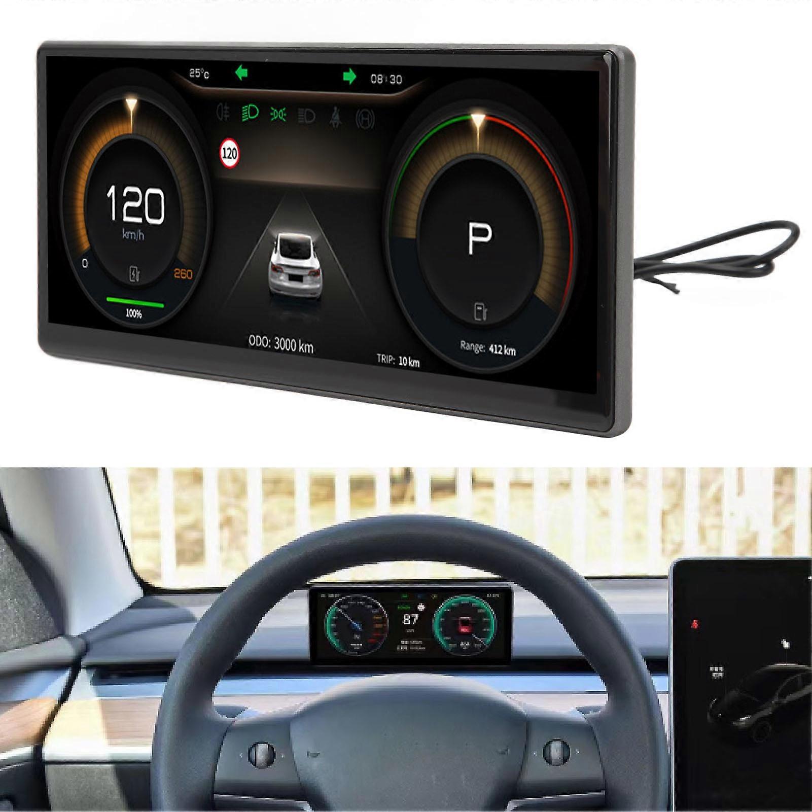 9in IPS Screen Car Dashboard Display HUD LCD Instrument Cluster ...