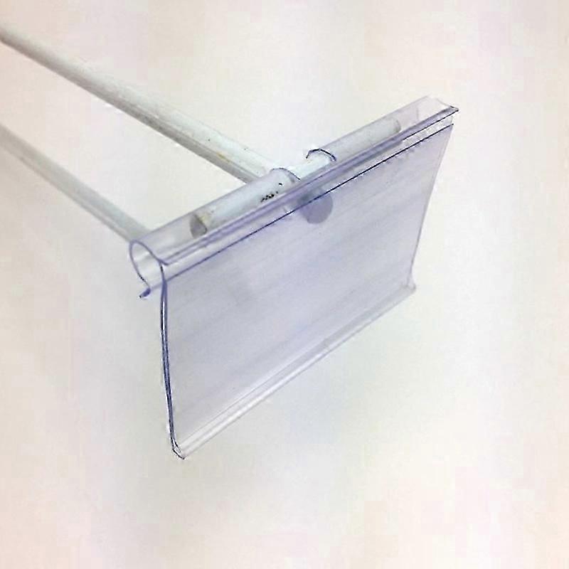 50PCS Clear Plastic Label Holder Wire Shelf Retail Price Label Clip On ...