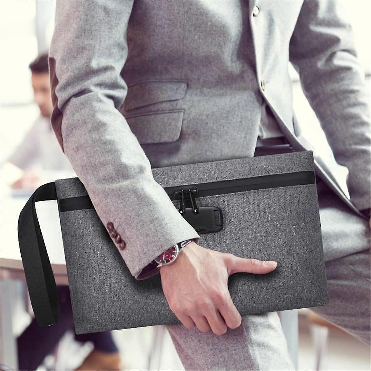 Lockable Money Bag,Cash Safe Money Bag,Lock Accessory Bag,Gray | Fruugo UK