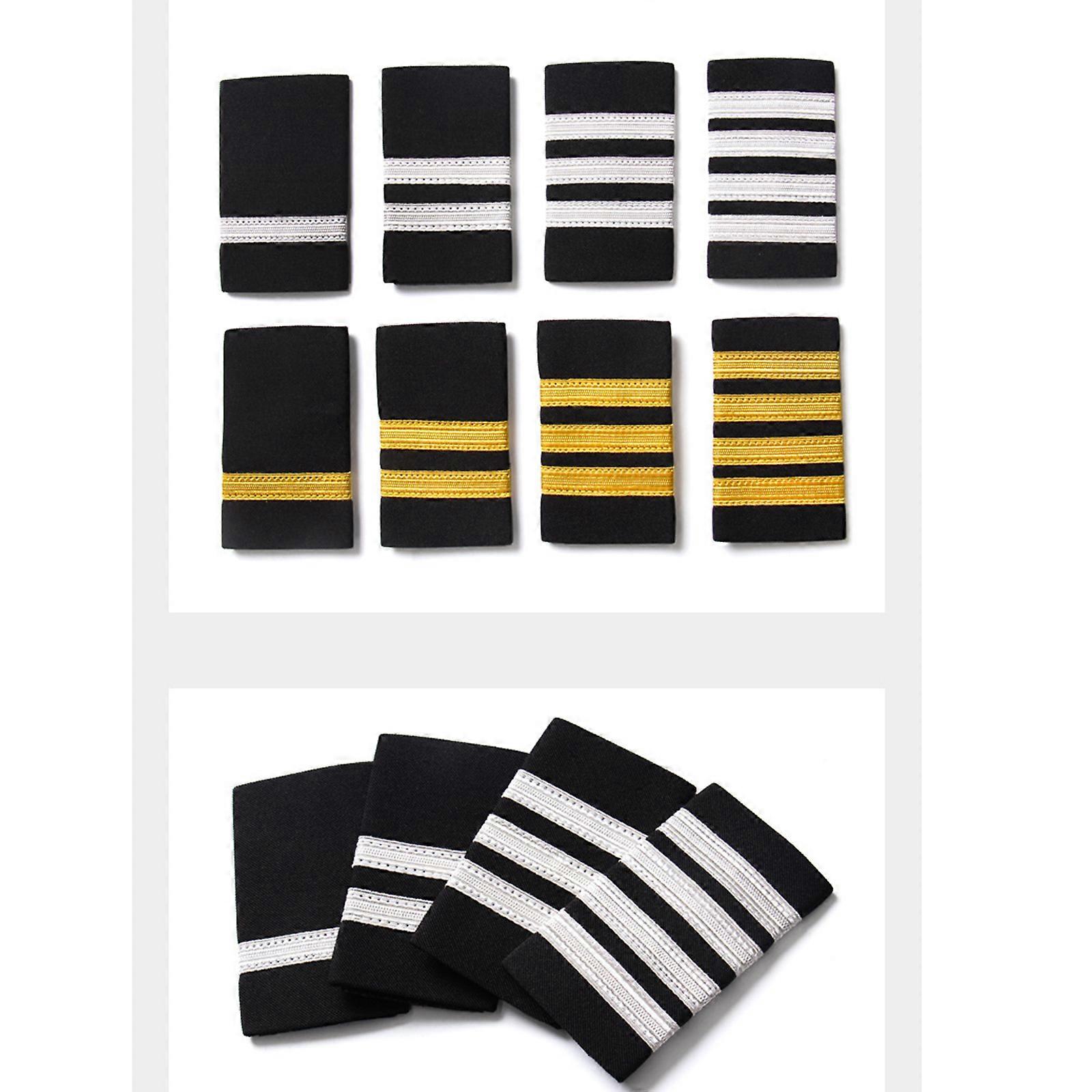 2lots Pilot Shoulder Badge Aviation Uniform Epaulet Flight Attendant ...